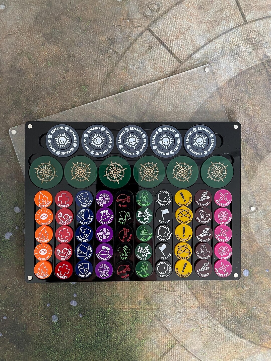 Malifaux 4e Conditions Token Set - Double Sided With or Without Case ...