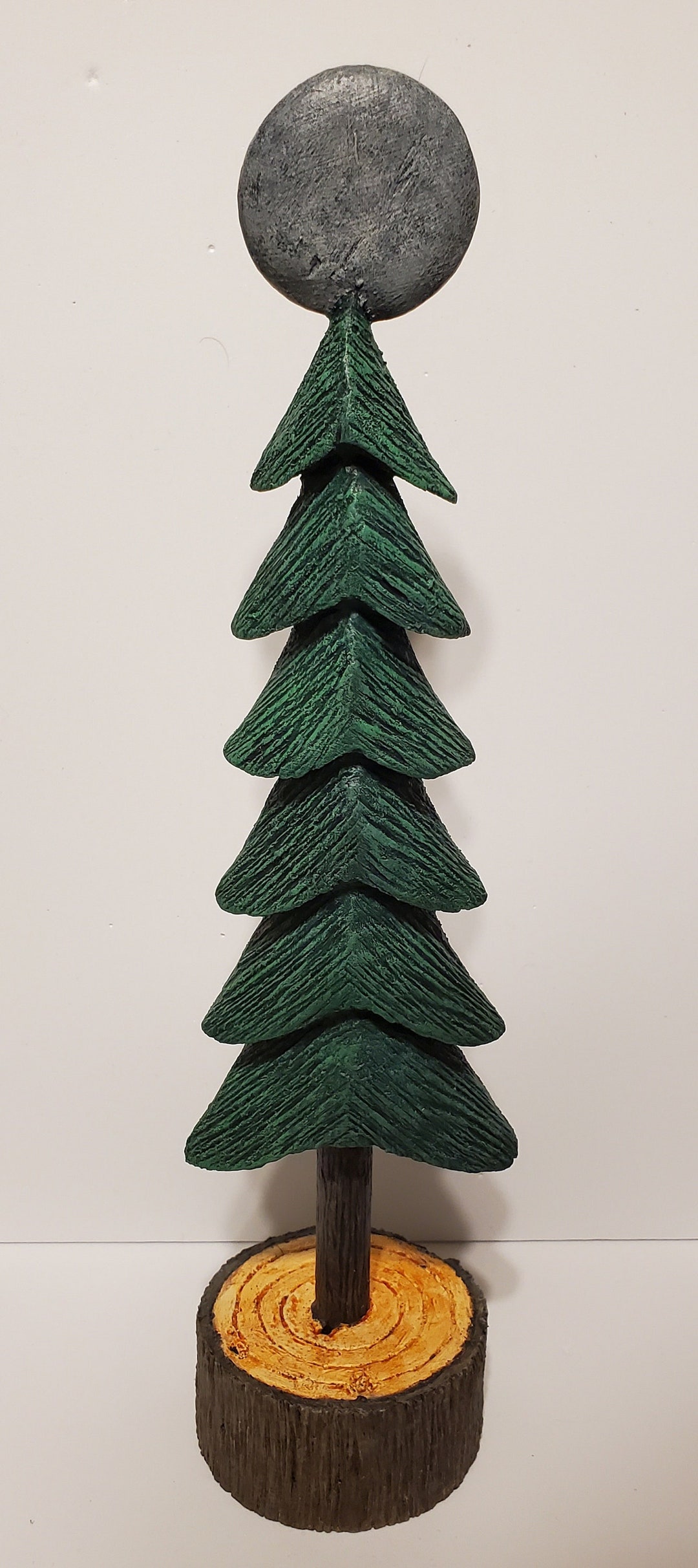 Hand Shaped Solid Wood Rustic Pine Tree - Etsy