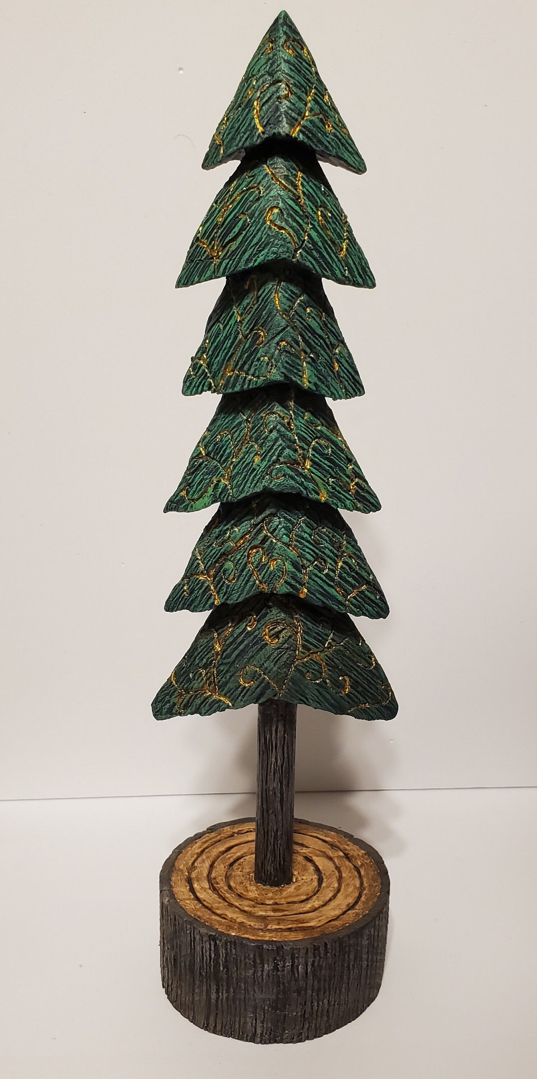 Hand Shaped Solid Wood Rustic Pine Tree - Etsy