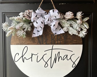 12 Inch Christmas Round Door Sign - Etsy