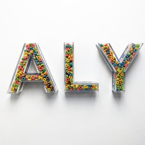 Fillable Acrylic Letters, Wall Hanging, Bedroom Decor, Playroom Decor ...