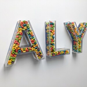Fillable Acrylic Letters, Wall Hanging, Bedroom Decor, Playroom Decor ...