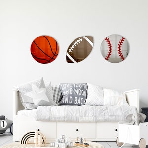 Modern Football Mirror, Kids Bedroom Decor, Teen Bedroom Decor ...