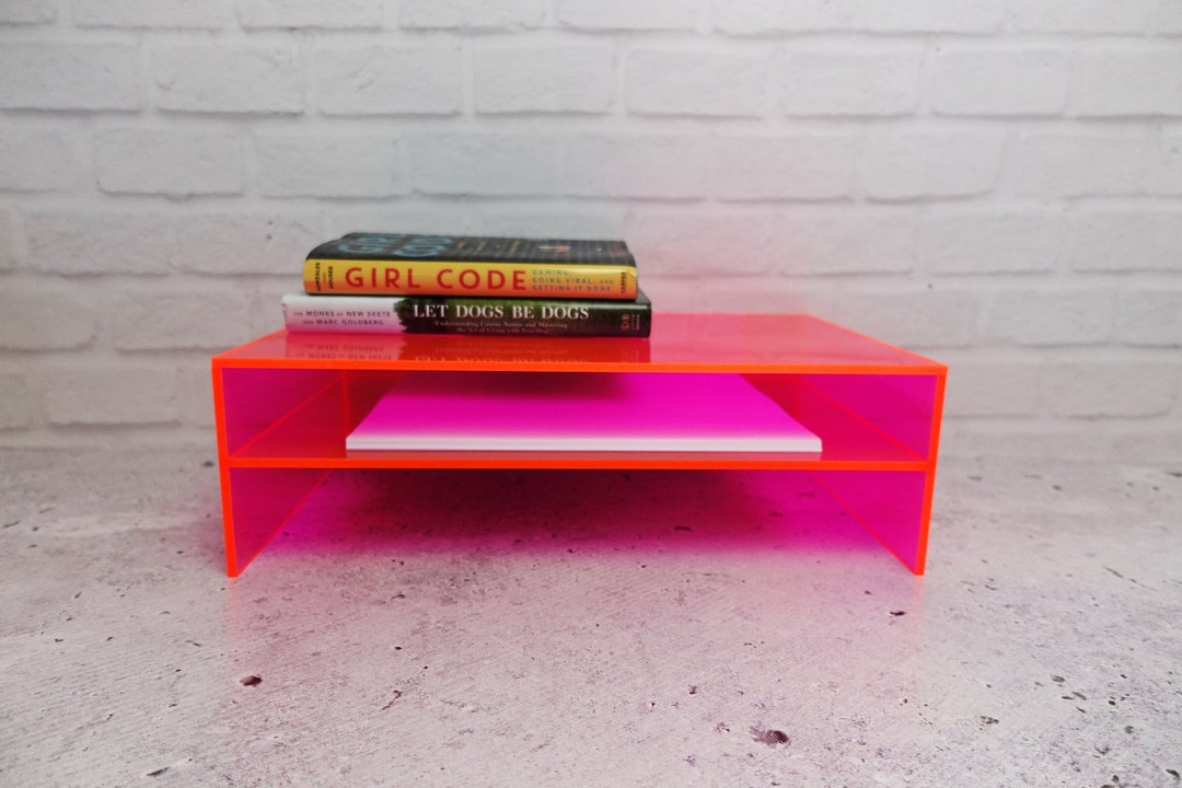 Desk Organizer, Acrylic Laptop Stand, Fluorescent Acrylic Laptop/ipad ...