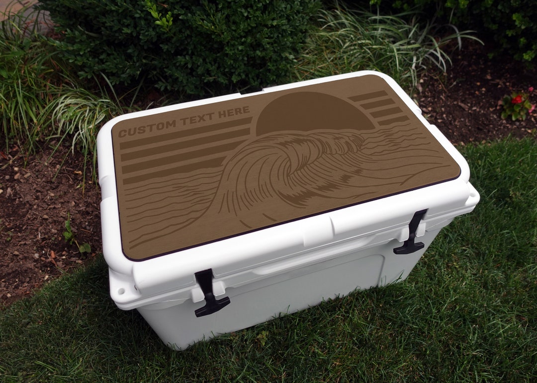 Laser Engraved Cooler Pad, Cooler Pad With Sunset and Waves, Custom ...