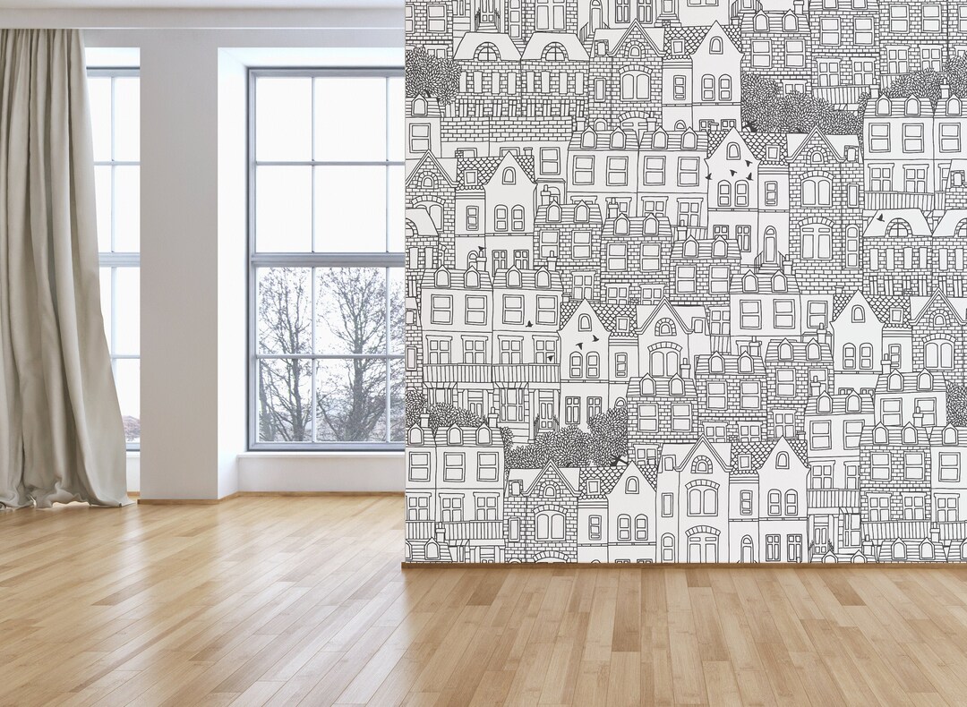 London Coloring Book Wallpaper, Giant Coloring Book, Seamless London ...