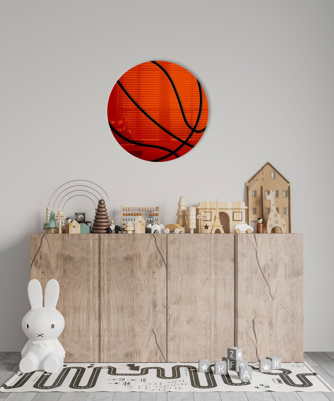 Modern Basketball Mirror, Kids Bedroom Decor, Teen Bedroom Decor ...