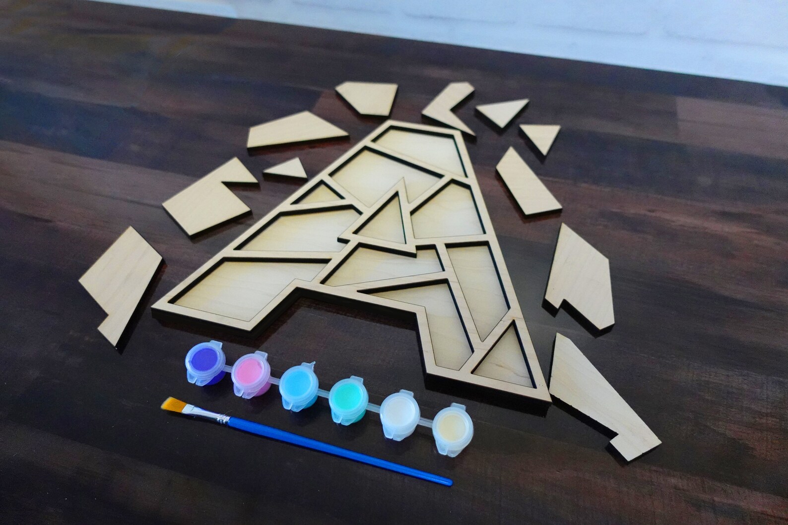 DIY Mosaic Letter Paint Kit Geometric Letter Paint Kit Laser - Etsy