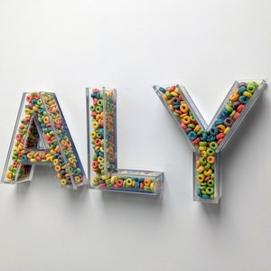 Fillable Acrylic Letters, Wall Hanging, Bedroom Decor, Playroom Decor ...