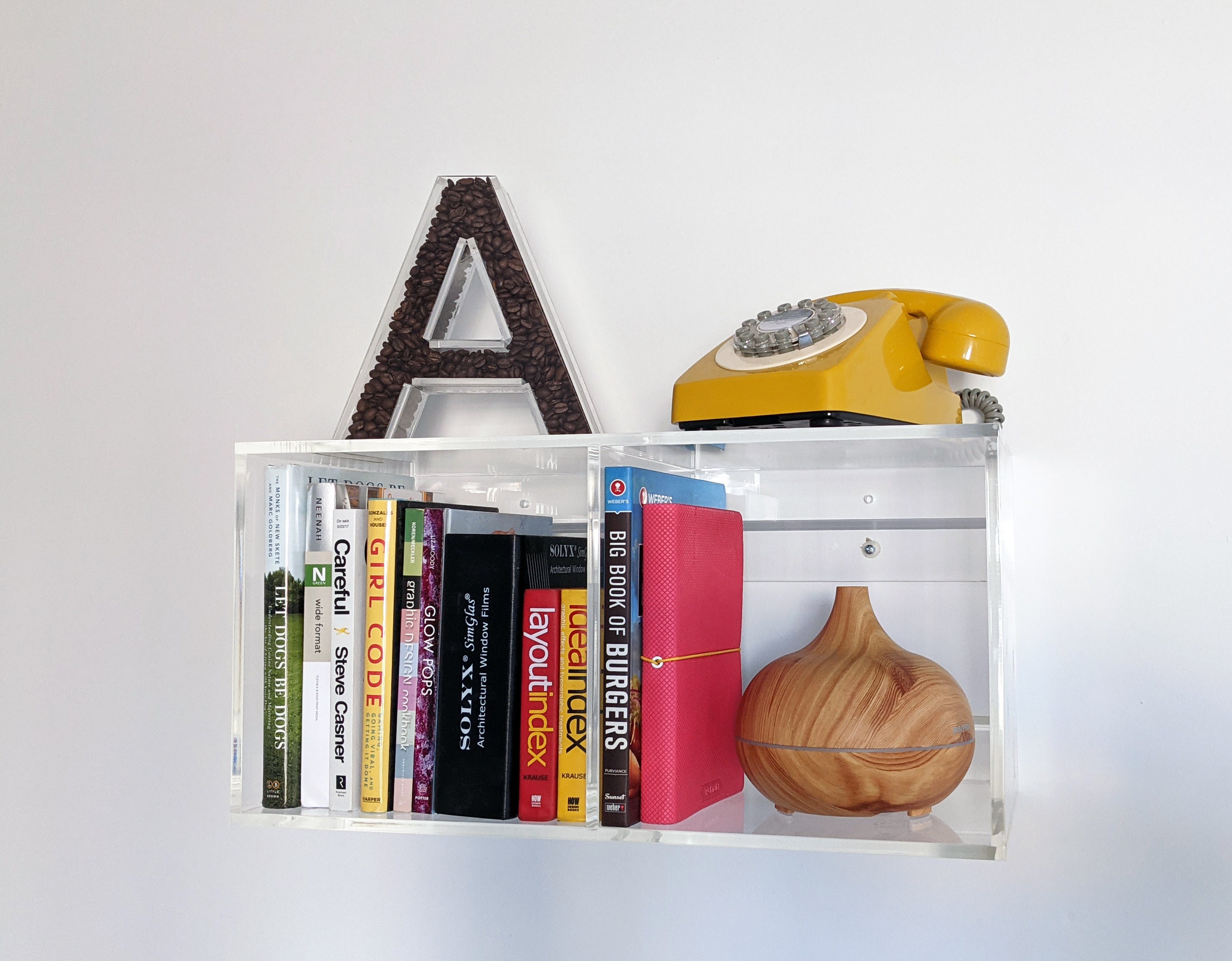 Acrylic Bookshelf Two Sizes Acrylic Bookcase Acrylic Shelf - Etsy Australia