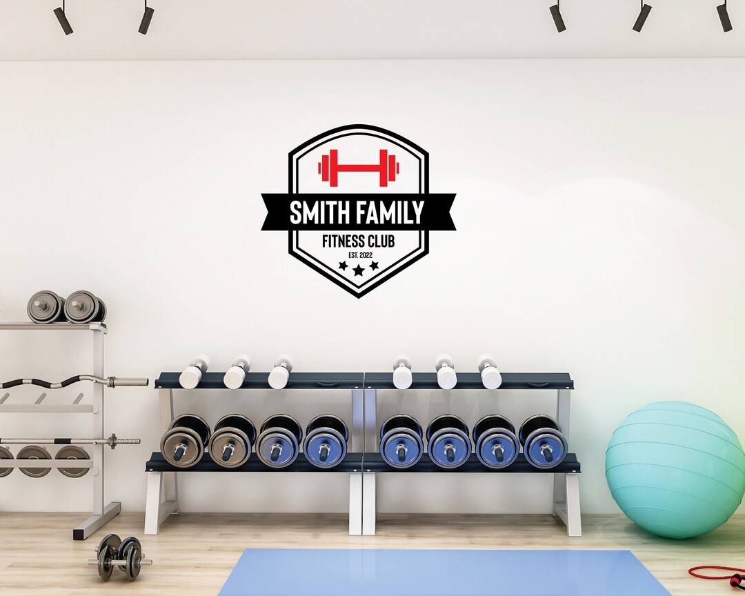 Custom Gym Decal, Custom Fitness Decor, Gym Sticker, Fitness Sticker ...