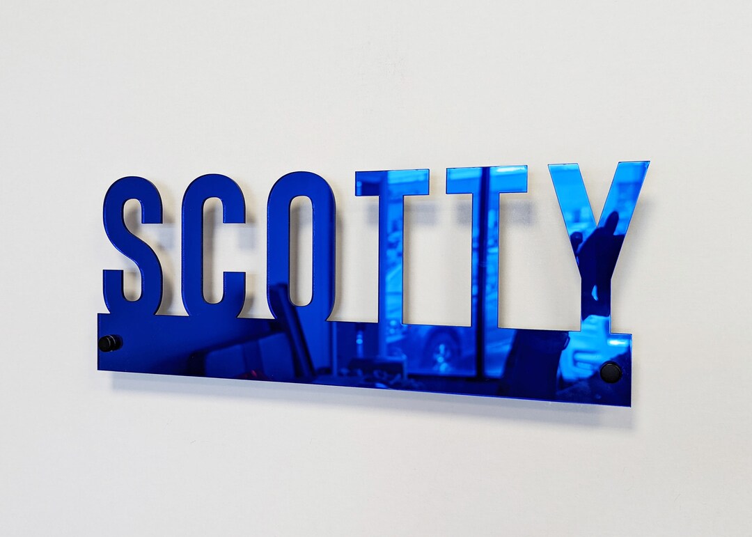 Acrylic Mirror Name Sign Wall Hanging Name Sign Wall Mounted - Etsy