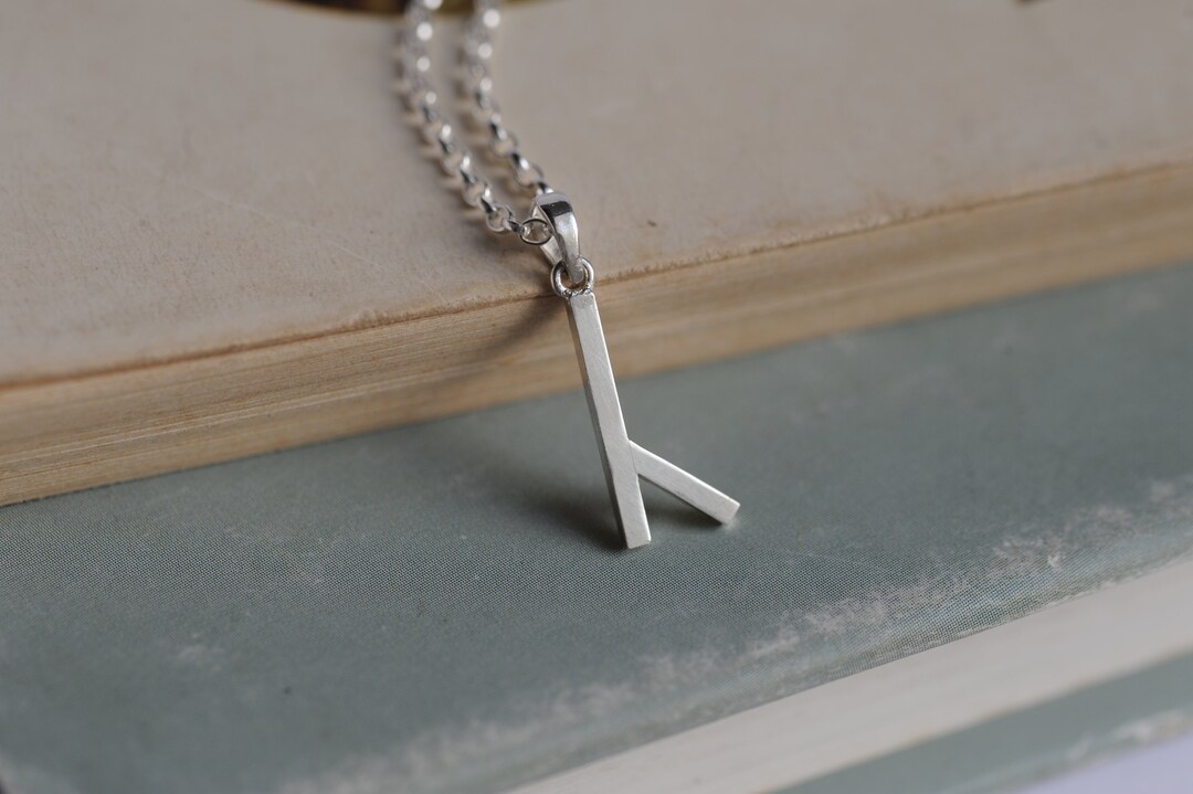 Anglo-saxon Cen Rune Necklace in Sterling Silver. Handmade - Etsy