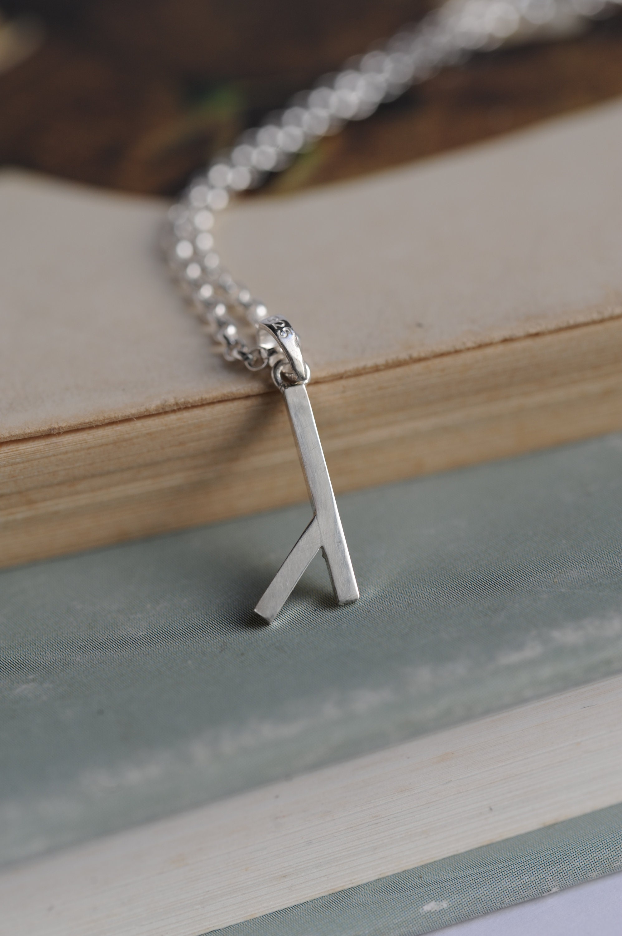 Anglo-saxon Cen Rune Necklace in Sterling Silver. Handmade - Etsy