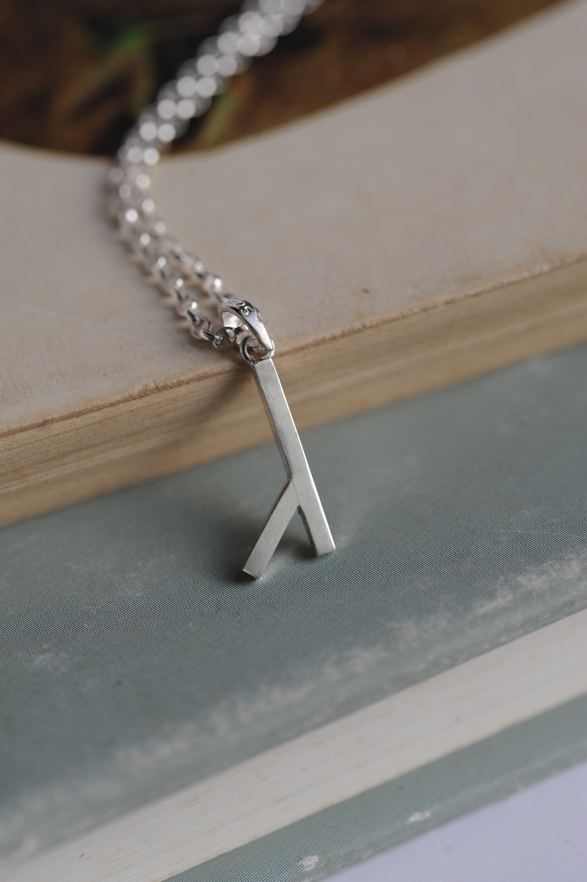 Anglo-saxon Cen Rune Necklace in Sterling Silver. Handmade - Etsy