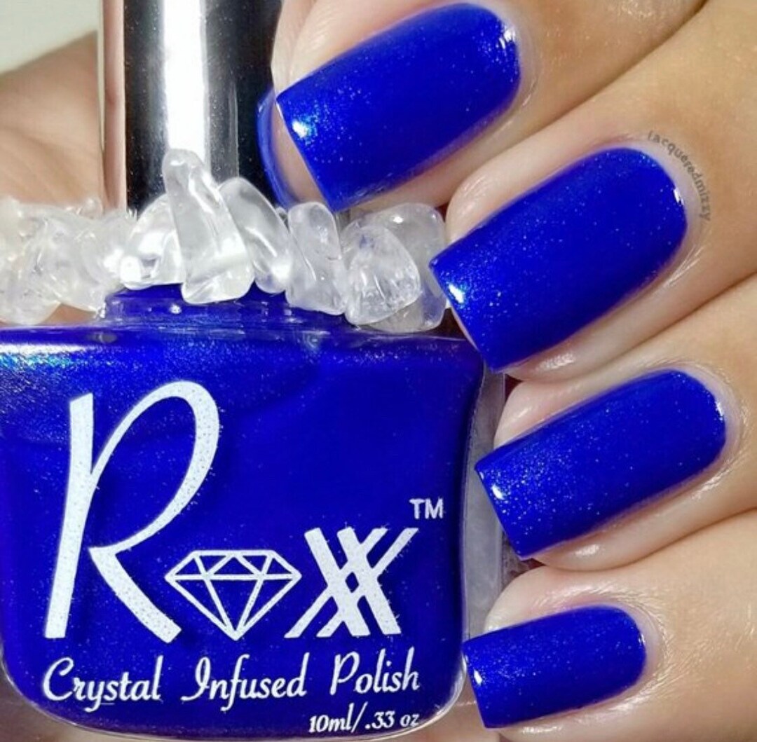 Lapis Lazuli Crystal Infused Nail Polish - Wisdom, Toxic-free, Cruelty ...