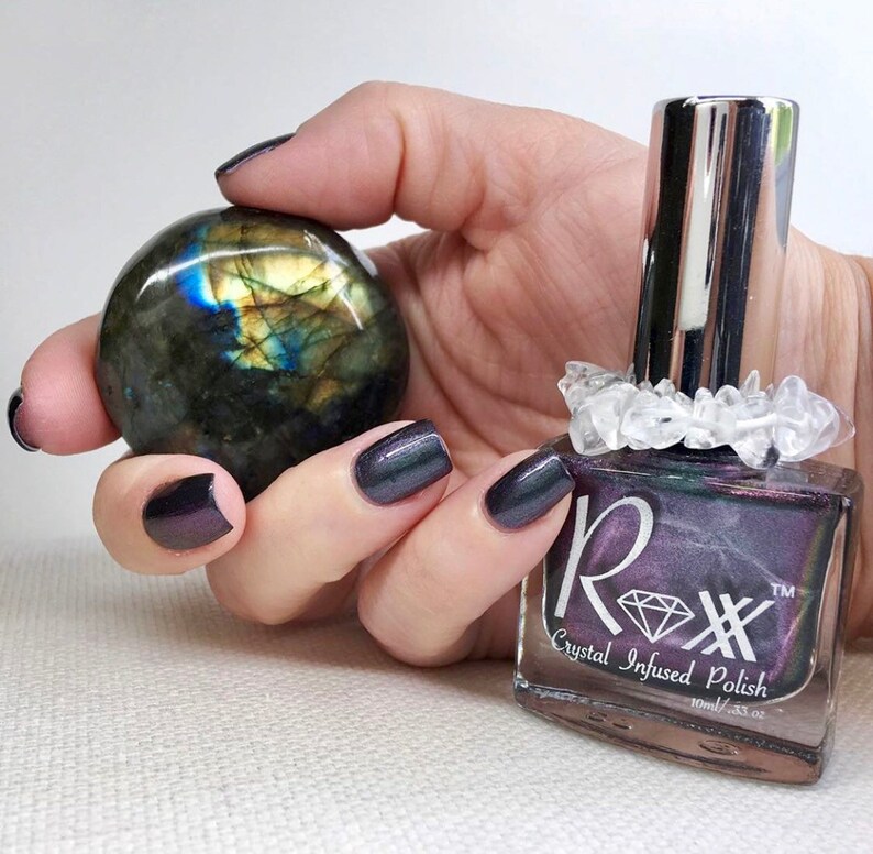 Labradorite Crystal Infused Nail Polish Self Discovery - Etsy