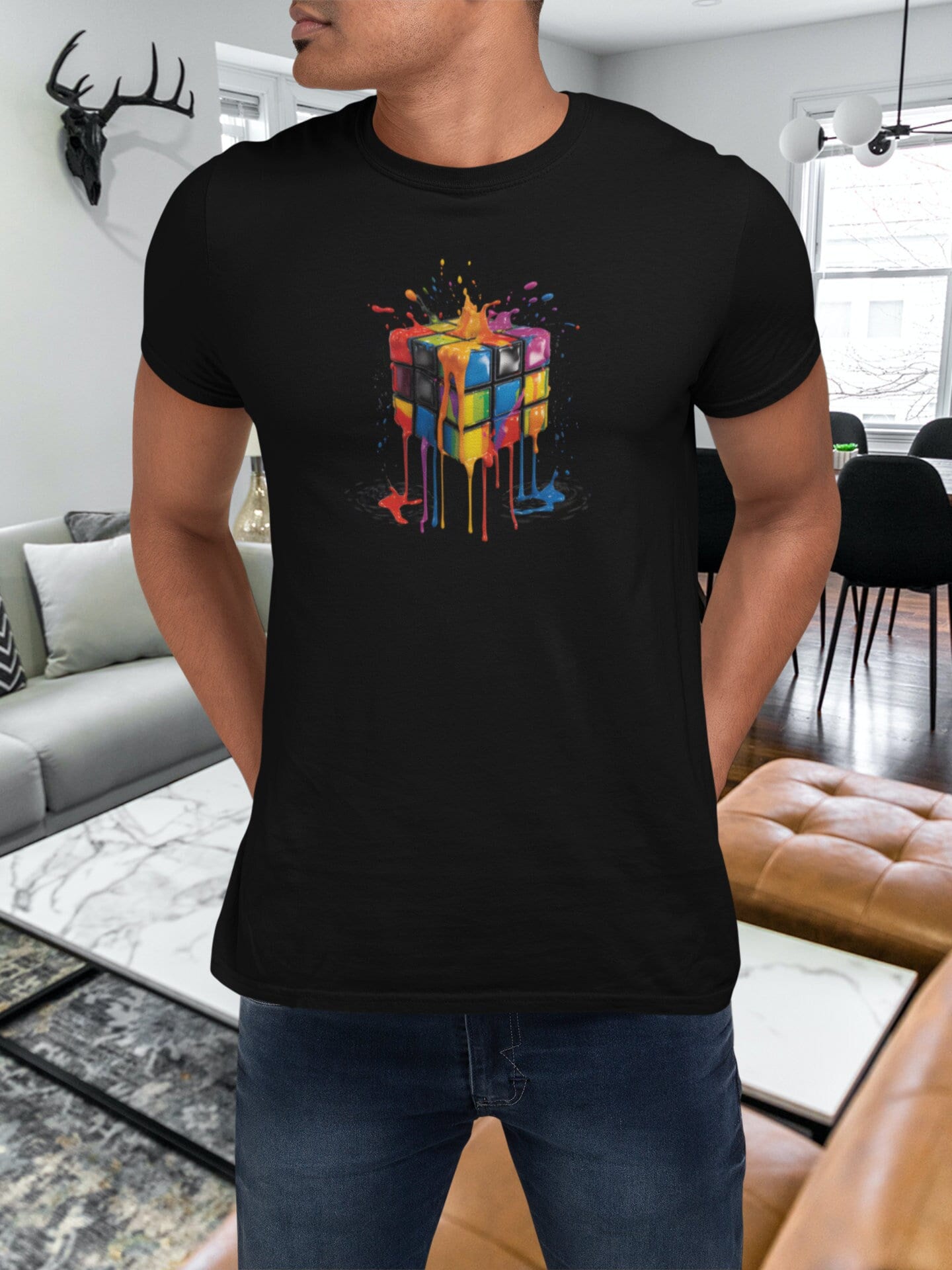 Rubik Cube Shirt Midjourney AI Abstract Rubiks Cube T Shirt AI Tshirt ...