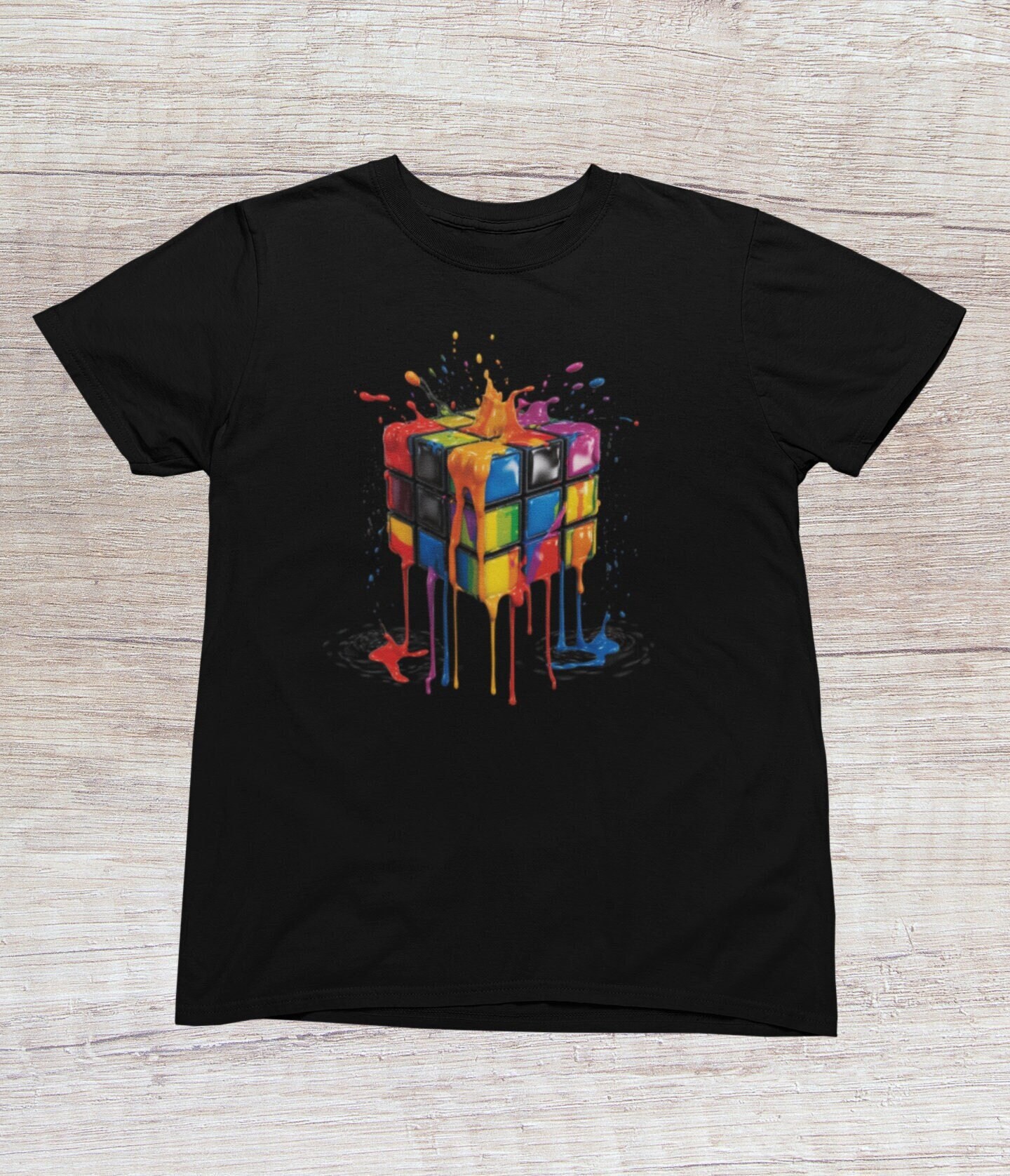 Rubik Cube Shirt Midjourney AI Abstract Rubiks Cube T Shirt AI Tshirt ...