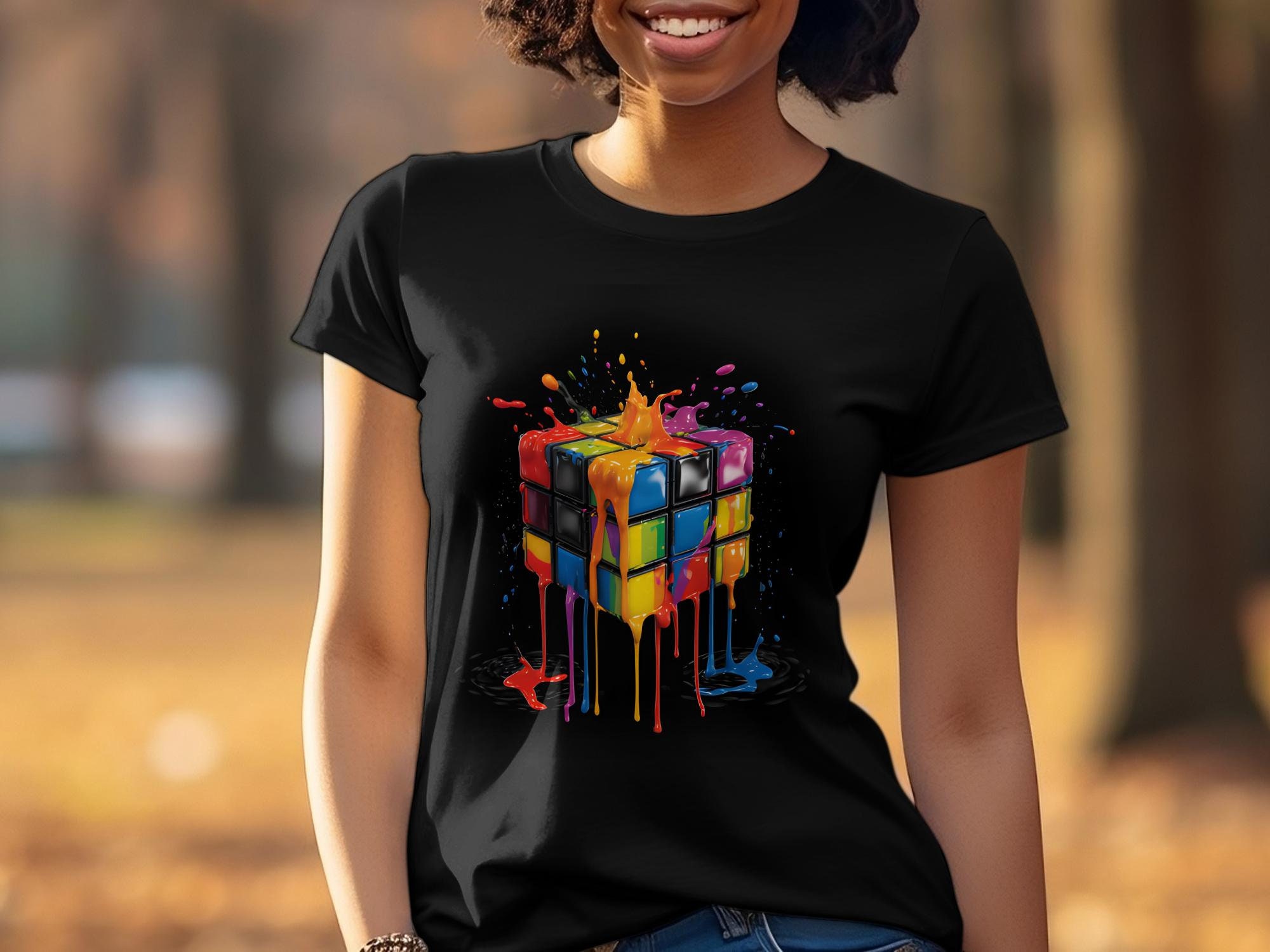 Rubik Cube Shirt Midjourney AI Abstract Rubiks Cube T Shirt AI Tshirt ...