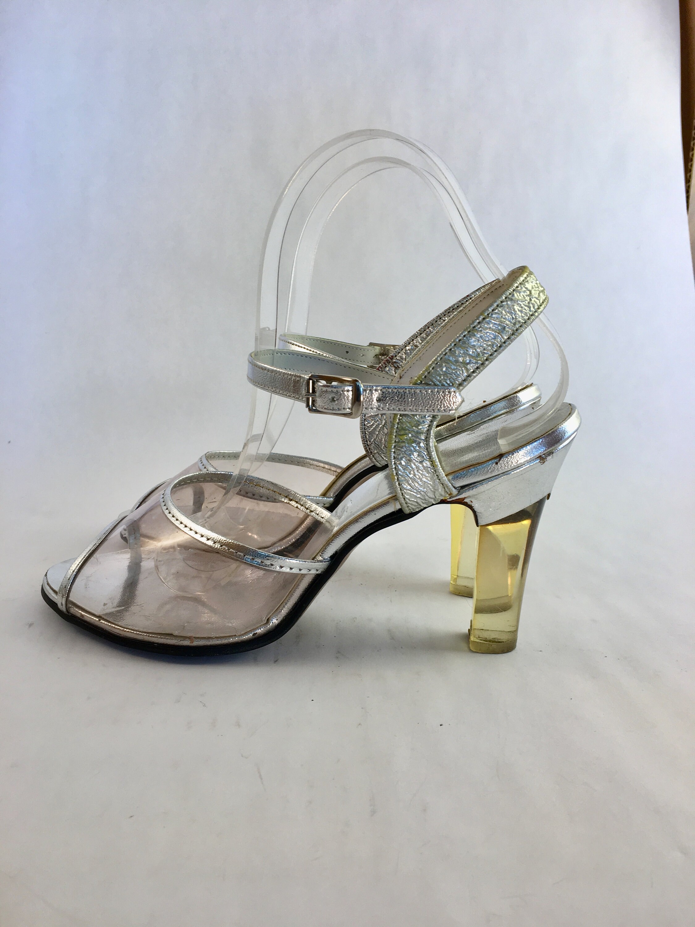1970s Silver Aldens Strappy Dancing Shoes - Etsy