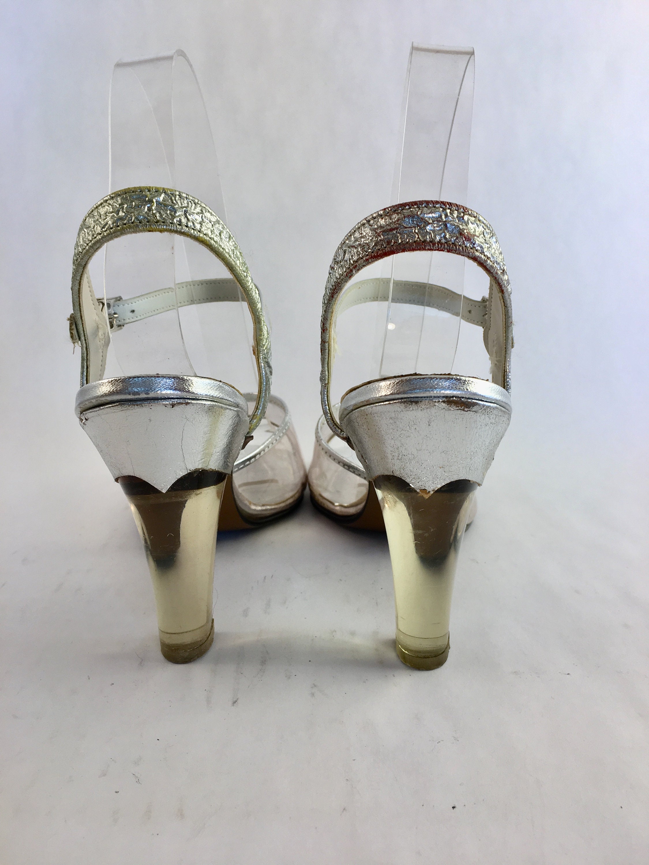 1970s Silver Aldens Strappy Dancing Shoes - Etsy