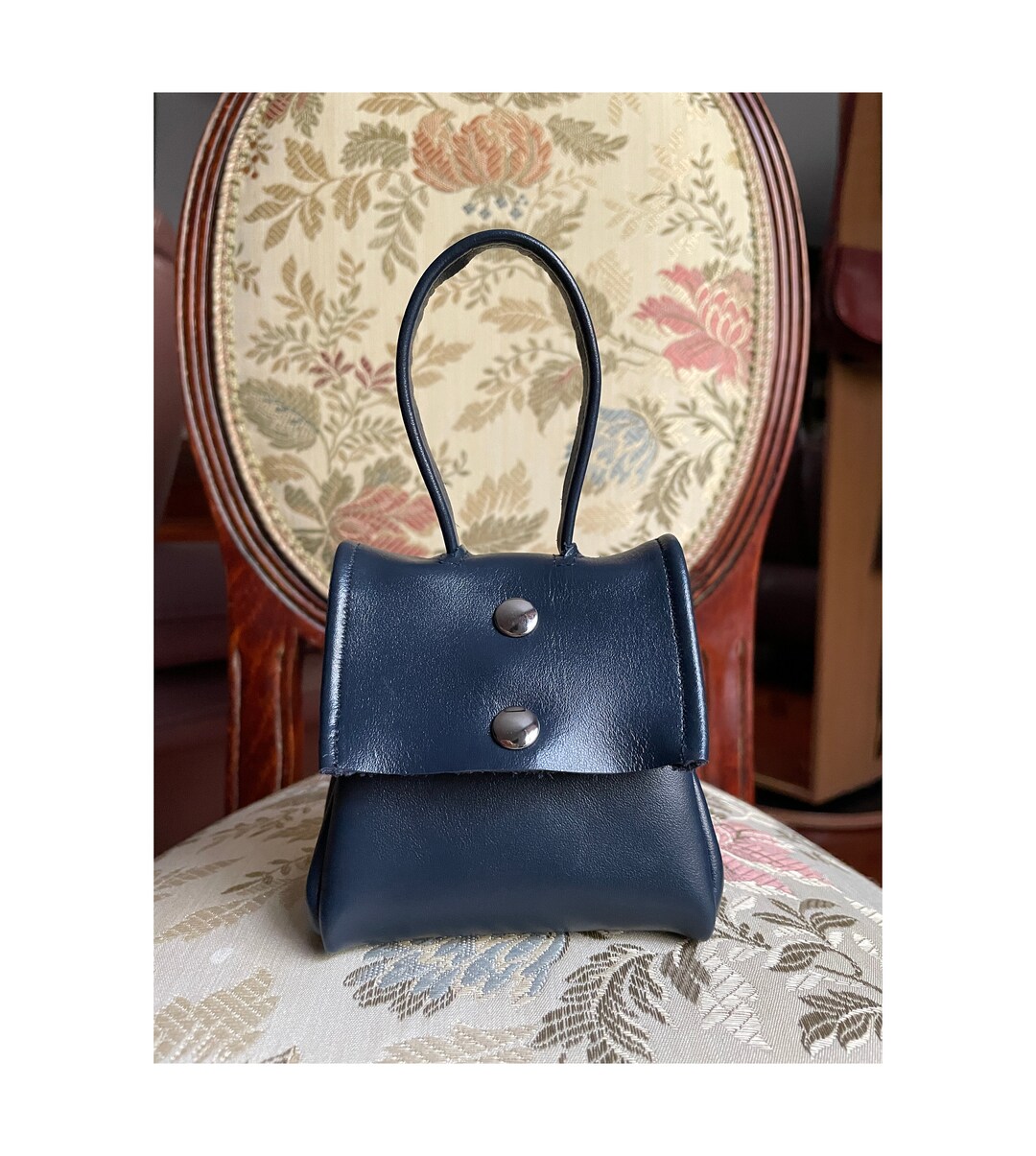 Mini Bag Leather, Mini Purse Bag, Leather Blue Bag, Little Purse Pouch ...