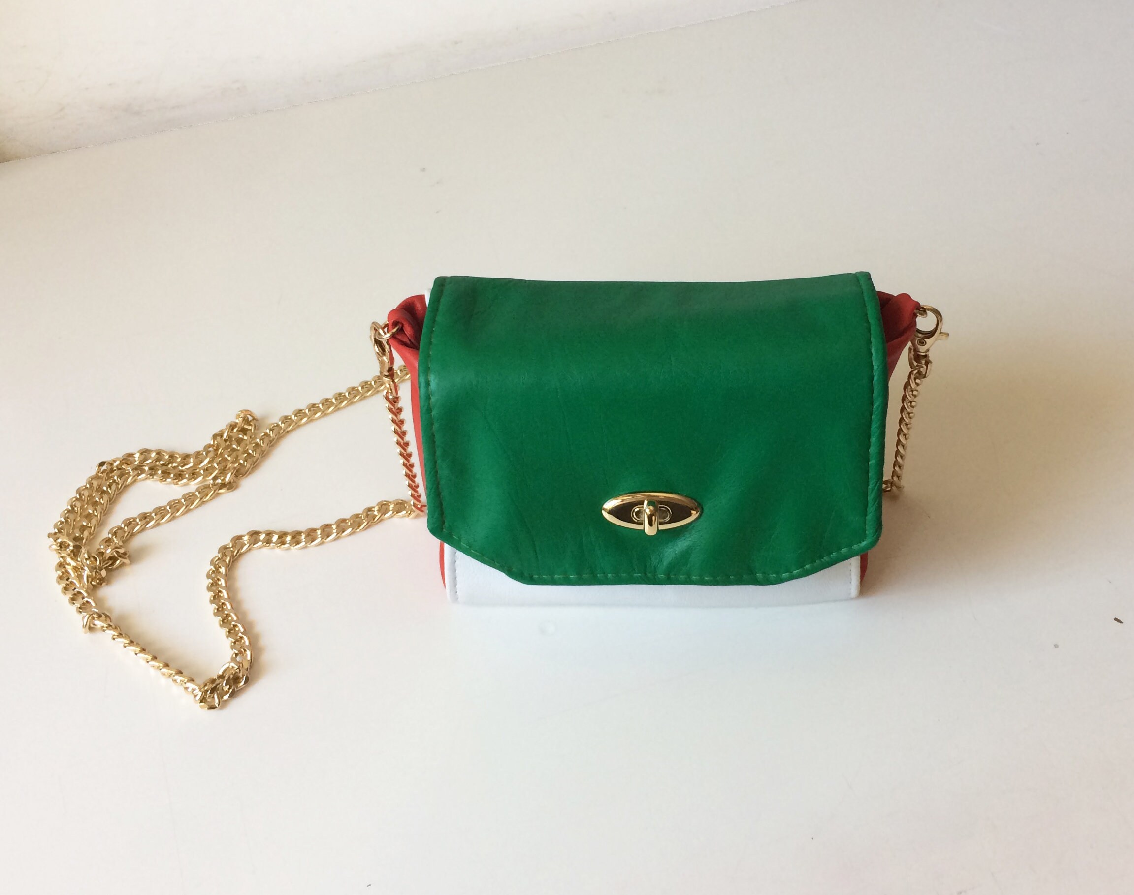 Italy Bag, Italian Flag Purse, Small Leather Bag, Italian Leather Bag ...