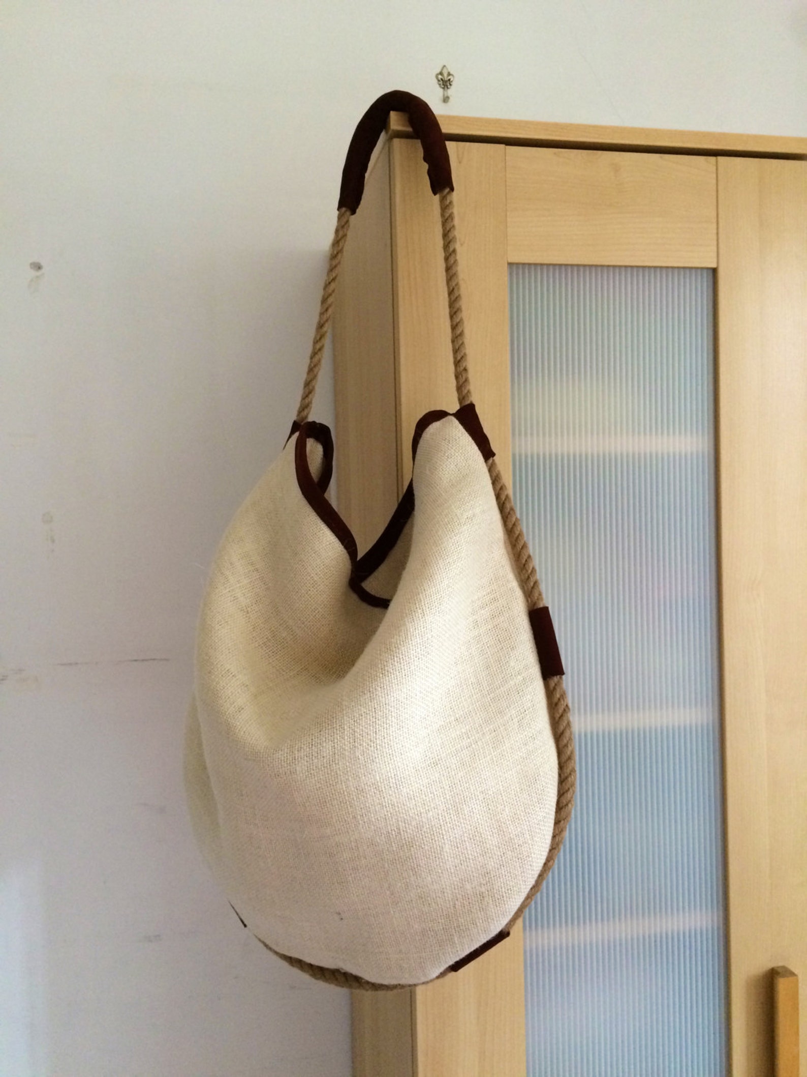 Large Jute Bag Jute Handbag Jute Purse Minimal Bag Womens - Etsy