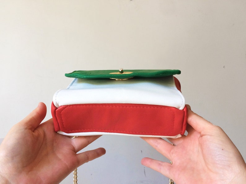 Italy Bag, Italian Flag Purse, Small Leather Bag, Italian Leather Bag ...