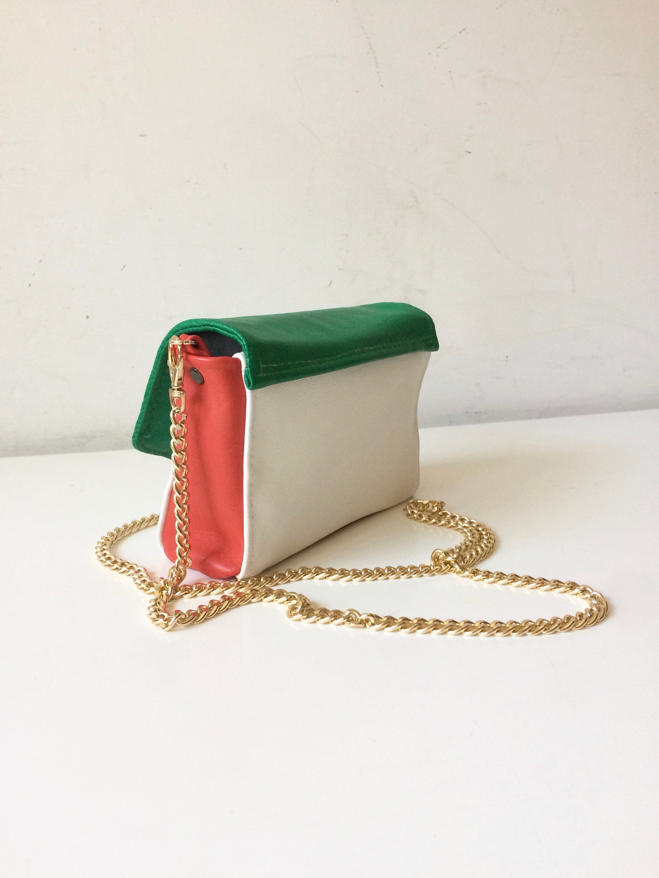 Italy Bag, Italian Flag Purse, Small Leather Bag, Italian Leather Bag ...