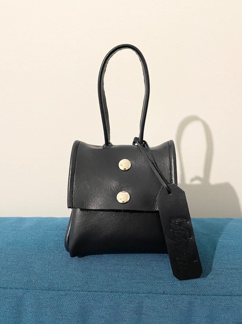 Mini Bag Leather, Mini Purse Bag, Leather Blue Bag, Little Purse Pouch ...
