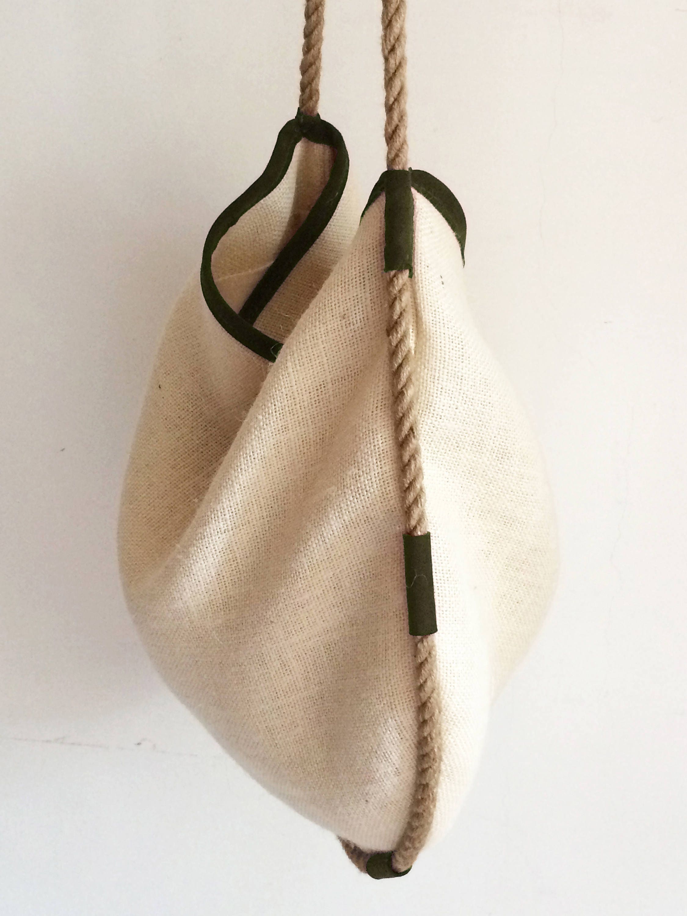 Jute Bag for Woman, Large Jute Bag, Jute Leather Bag, Jute Handbag ...