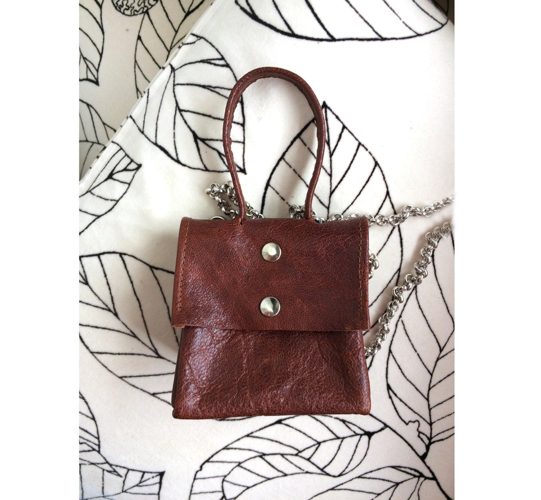 Leather Mini Bag, Mini Leather Tote, Small Leather Purse, Mini Shoulder ...