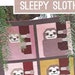 Sleepy Sloth Quilt & Pillow Pattern by Elizabeth Hartman EH033 - Etsy