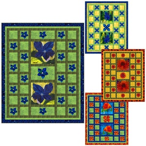 Wildflower Sunflower Panel, 24 X WOF, by Stephanie Brandenburg of Frond ...