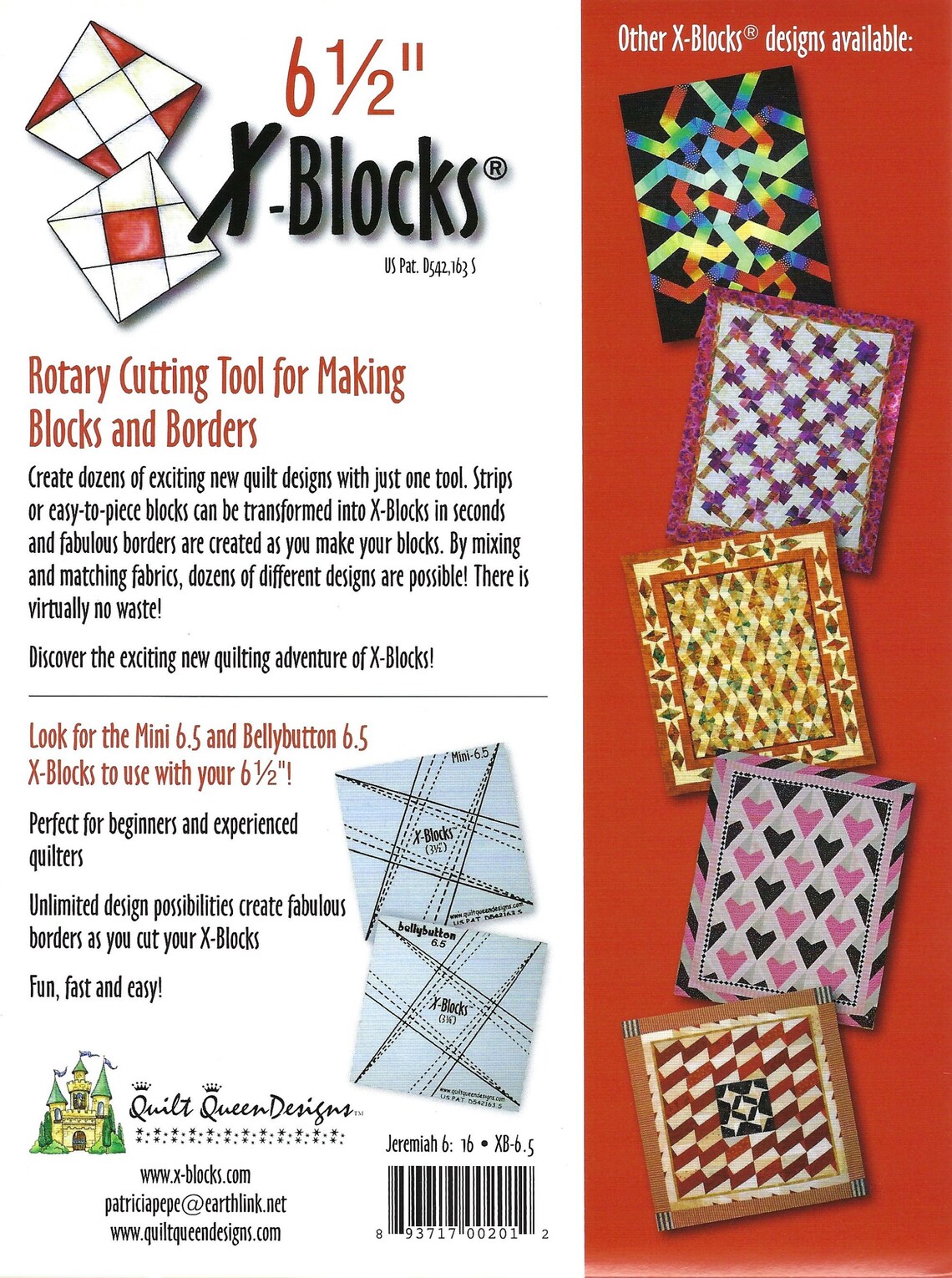 6-1/2 6.5 X-blocks Template | Etsy