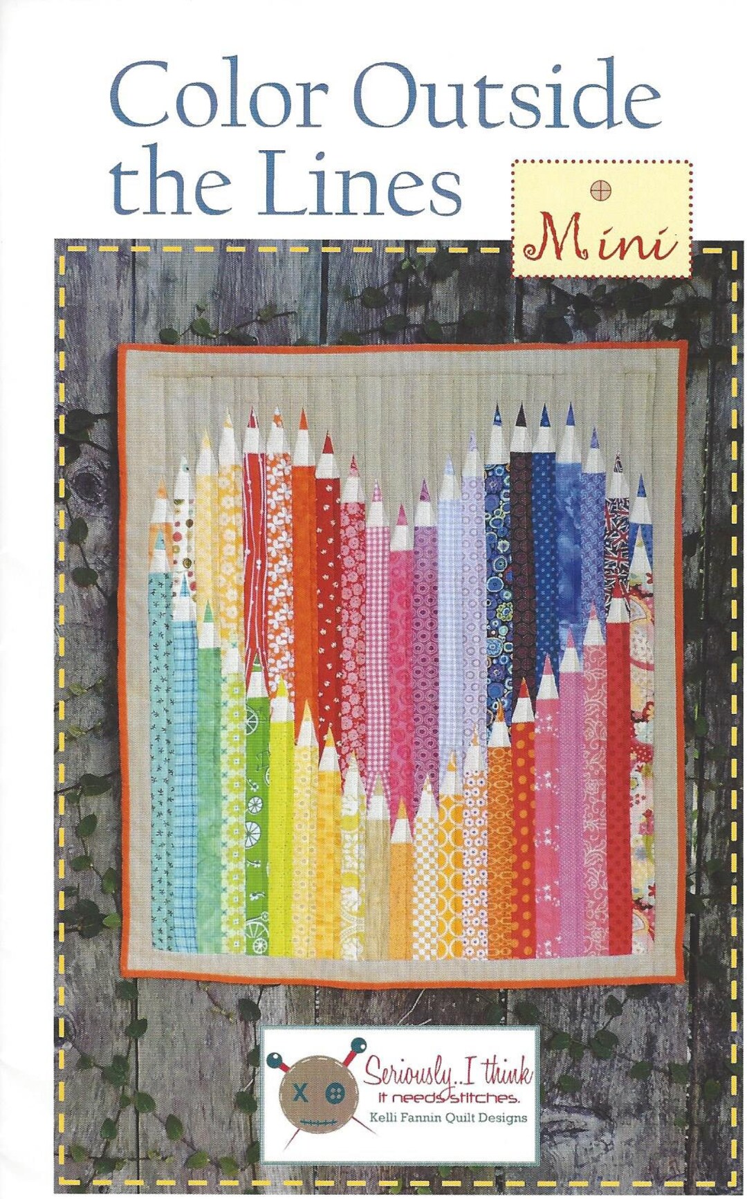 Color Outside the Lines Mini Quilt Pattern by Kelli Fannin - Etsy