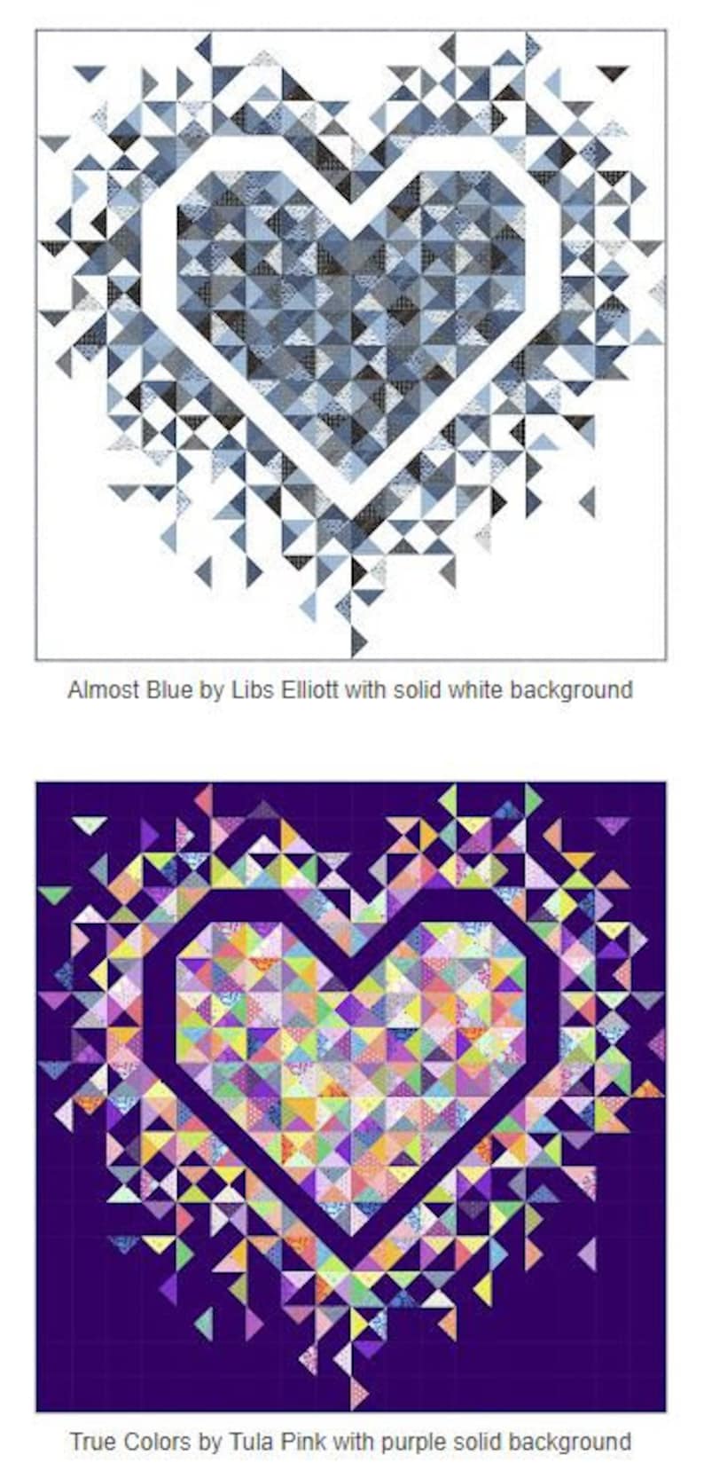 Exploding Heart Quilt Pattern by Slice of Pi Quilts shipping - Etsy