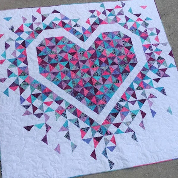 Exploding Heart Quilt Pattern - Etsy
