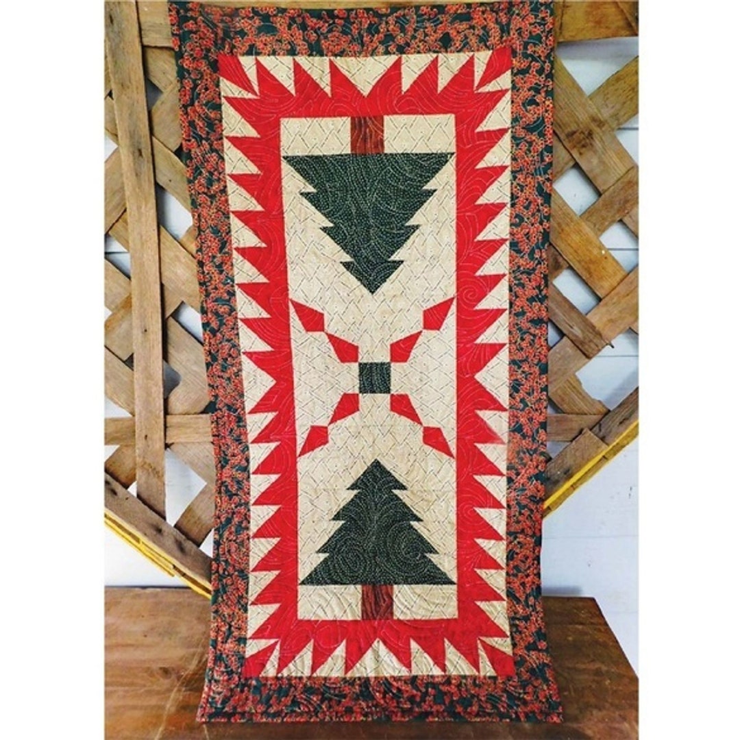 Evergreen Table Runner Pattern | First Class Shipping Only 2.94 | Cut ...