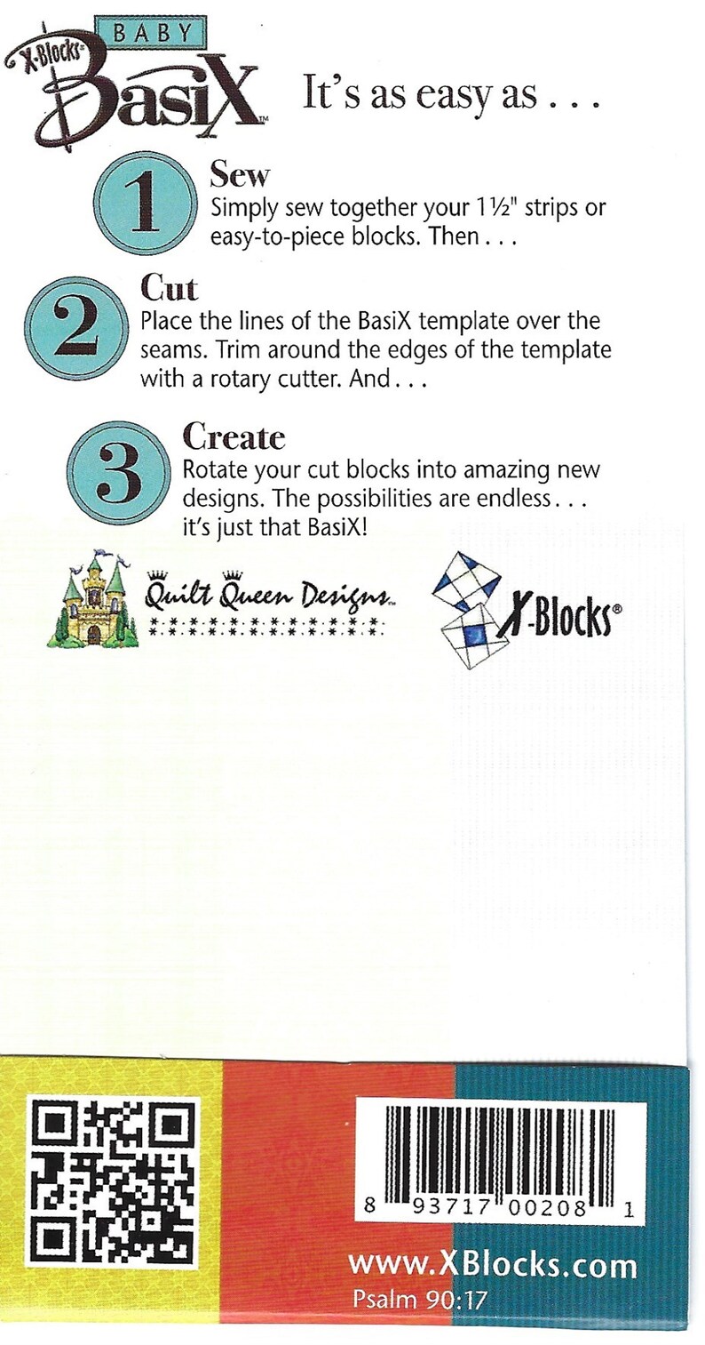 X-blocks Baby Basix Template for 1-1/2 Strips | Etsy