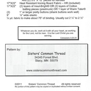 Caddy Pad Jr. Pattern by Sister's Common Thread | SCT114 - Etsy