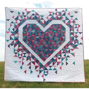 Exploding Heart Quilt Pattern by Slice of Pi Quilts | Modern Heart ...