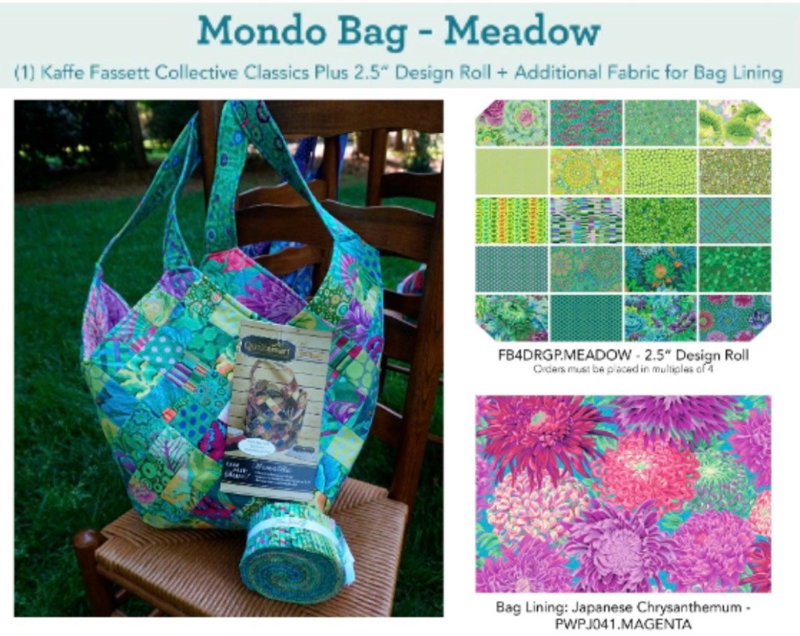 Mondo Bag Kit Featuring Kaffe Fassett Collective Fabrics From Free ...