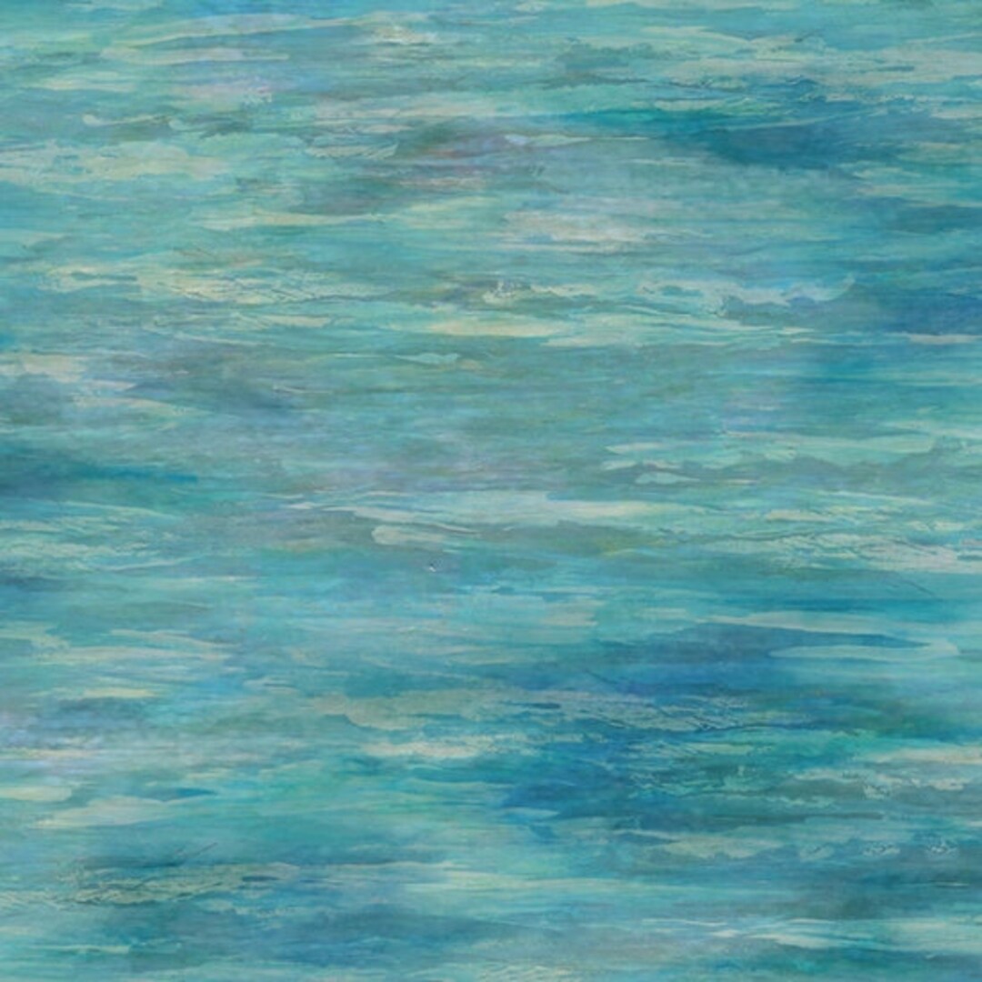 Mediterranean Escape Aqua Water Texture END of BOLT 2.42 Yards by ...