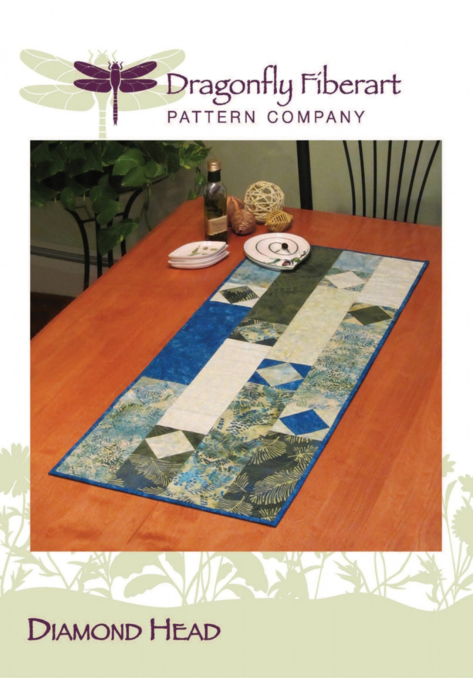 Diamond Head Table Runner Pattern by Dragonfly Fiberart - Etsy