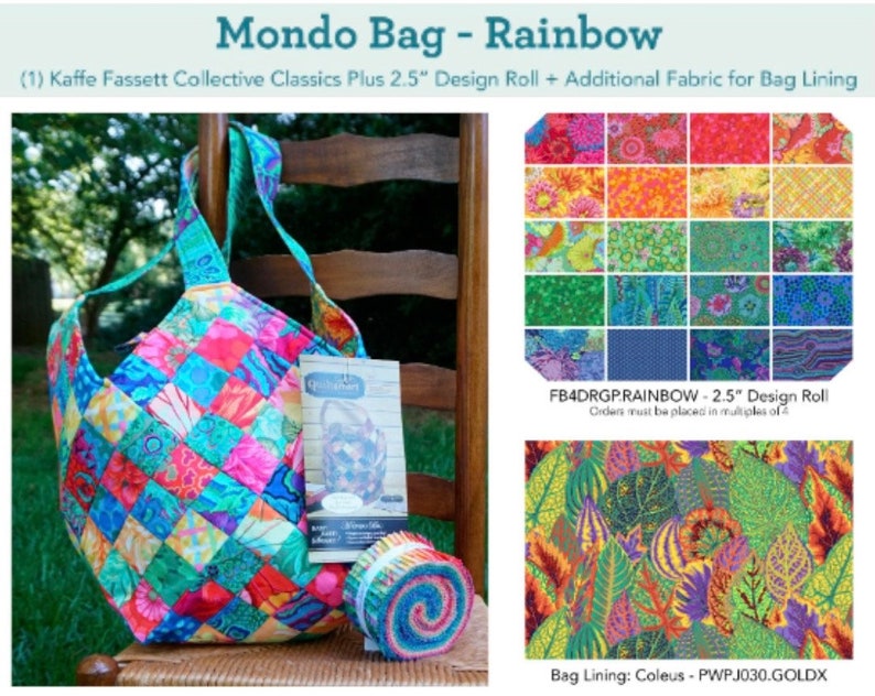 Mondo Bag Kit Featuring Kaffe Fassett Collective Fabrics From Free ...