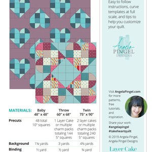 Take Heart Quilt Pattern Revised Edition 2 by Angela Pingel *domestic ...