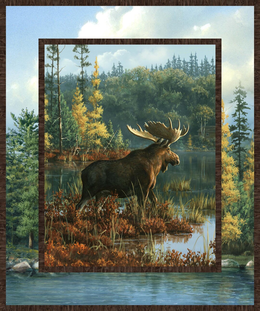 Northwood Naturescapes Wildlife Fabric Panel by Hautman Brothers for ...